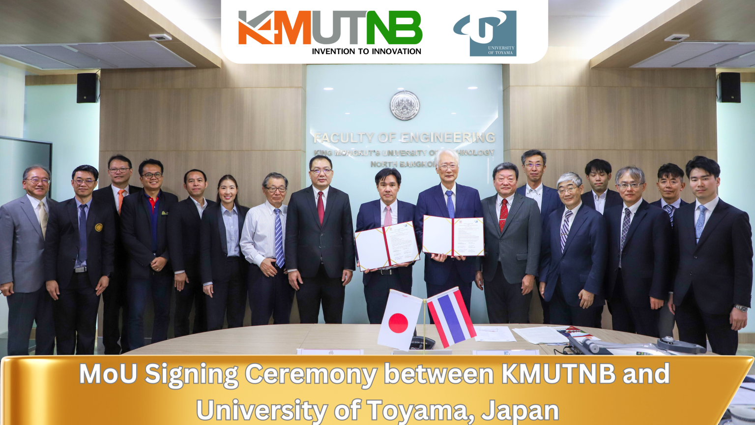 Historic MoU Signing Ceremony Between University of Toyama and KMUTNB ...